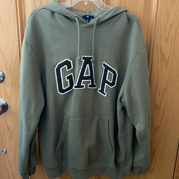 GAP | Shirts | Mens Gap Xxl Green Hoodie With Blue Lettering | Poshmark